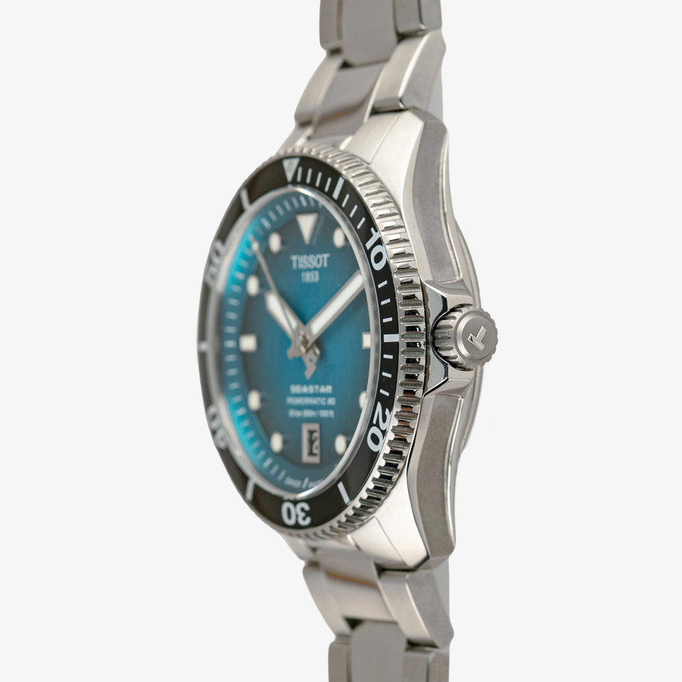 Tissot Seastar Powermatic 80 Turquoise Dial 40mm – LOFT