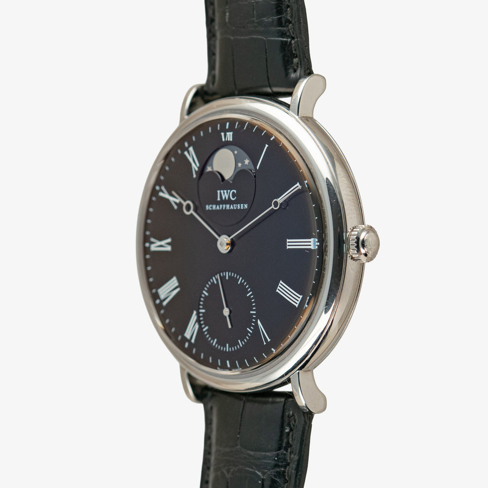 IWC Portofino Hand-Wound Moon Phase Black Dial 46mm – LOFT